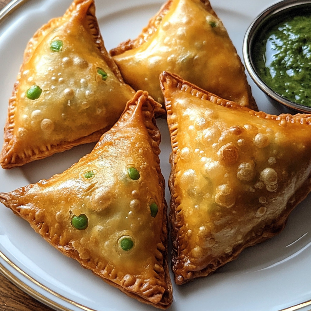 Samosas mit Kartoffel-Erbsen-Füllung