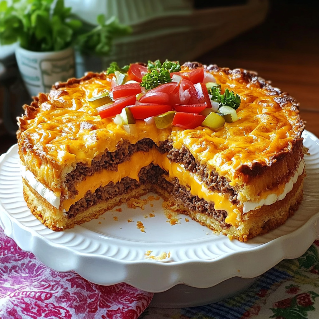 Cheeseburger-Torte: Das perfekte Festessen für alle!