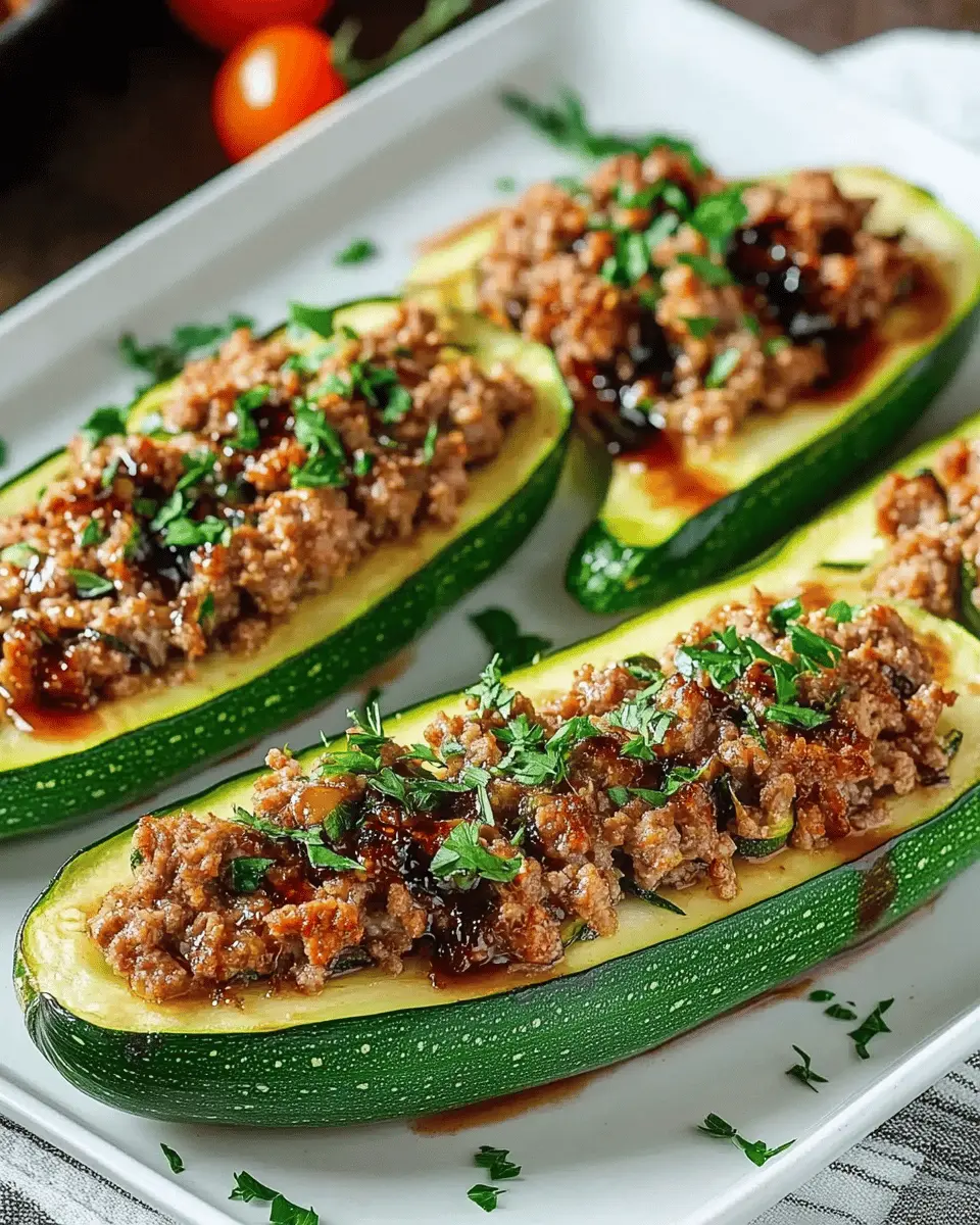 Gefüllte Zucchini mit Hackfleisch